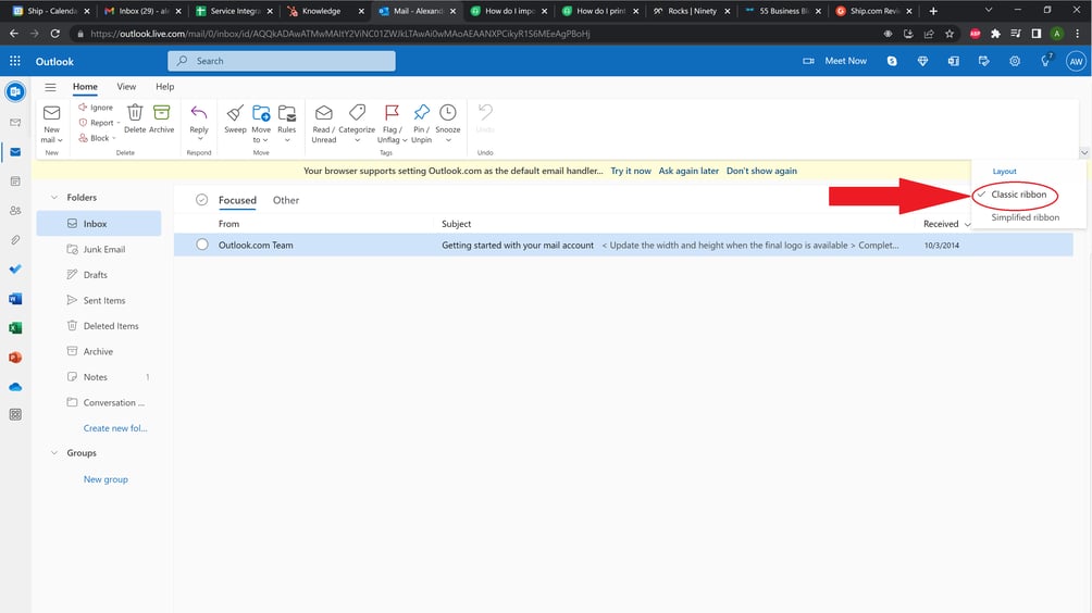 Square email forwarding with Outlook Desktop App