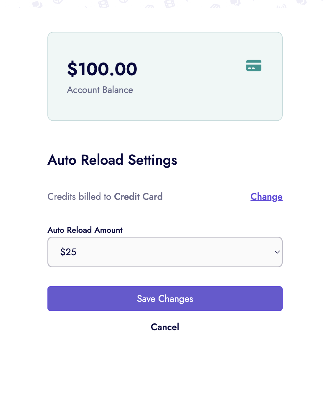 How do I set up auto reload?